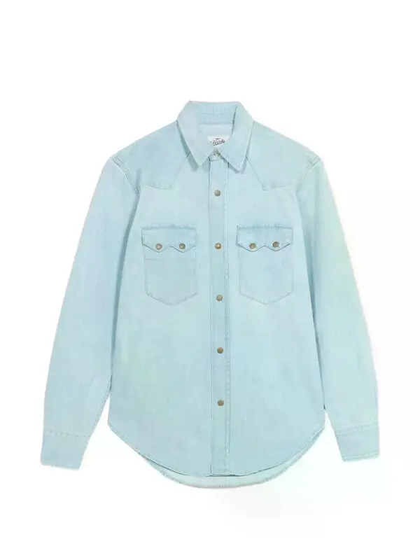FORTELA Chest-pocket Denim Shirt - Blue