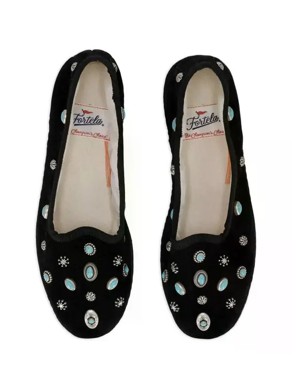 FORTELA Frutate Friulane Suede Loafers - Black