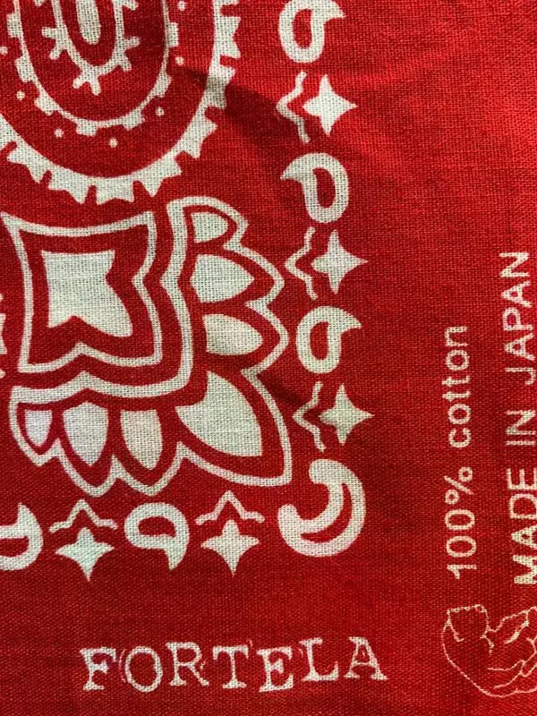 FORTELA Japanese Paisley-pattern Bandana - Red
