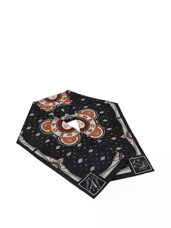 FORTELA Printed Scarf - Black