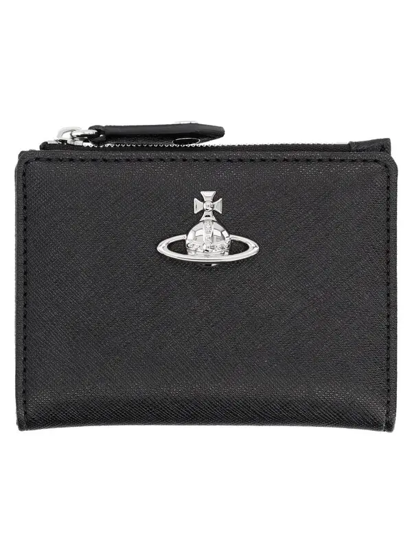 VIVIENNE WESTWOOD Card Holder With "orb" Detail - Black