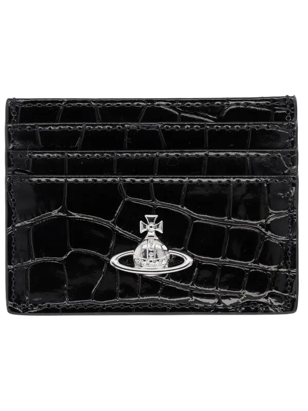 VIVIENNE WESTWOOD Flat" Card Holder - Black