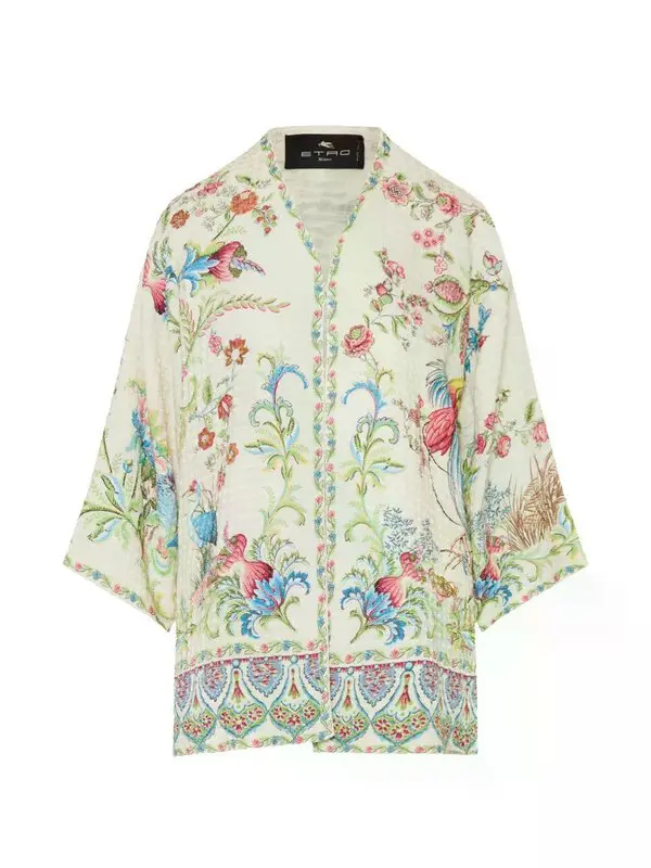 Etro Flora Fauna-motif Jacket - Neutrals