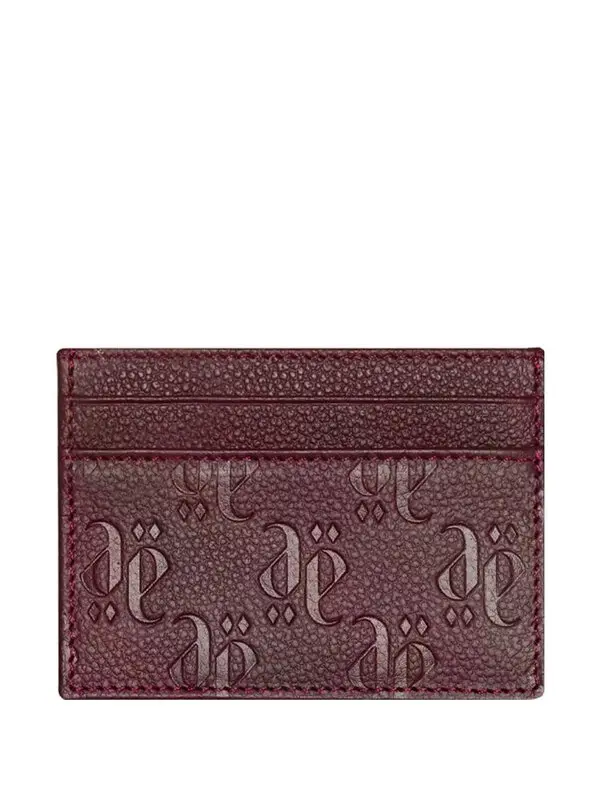 PLACE OF ËLMS Logo-embossed Cardholder - Red