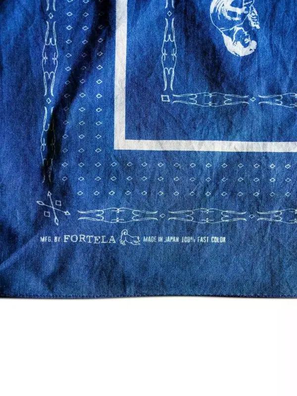 FORTELA Logo-print Muslin Bandana