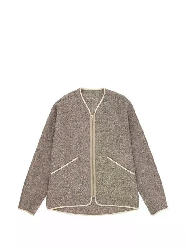 FORTELA Herringbone Sherpa Jacket - Neutrals