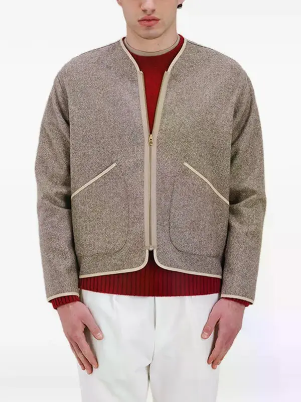 FORTELA Herringbone Sherpa Jacket - Neutrals