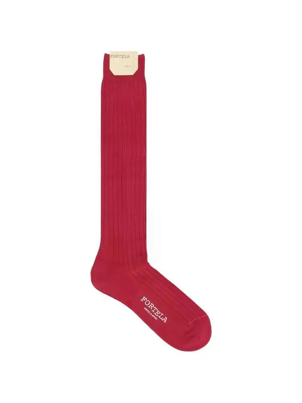FORTELA Ribbed Socks - Red