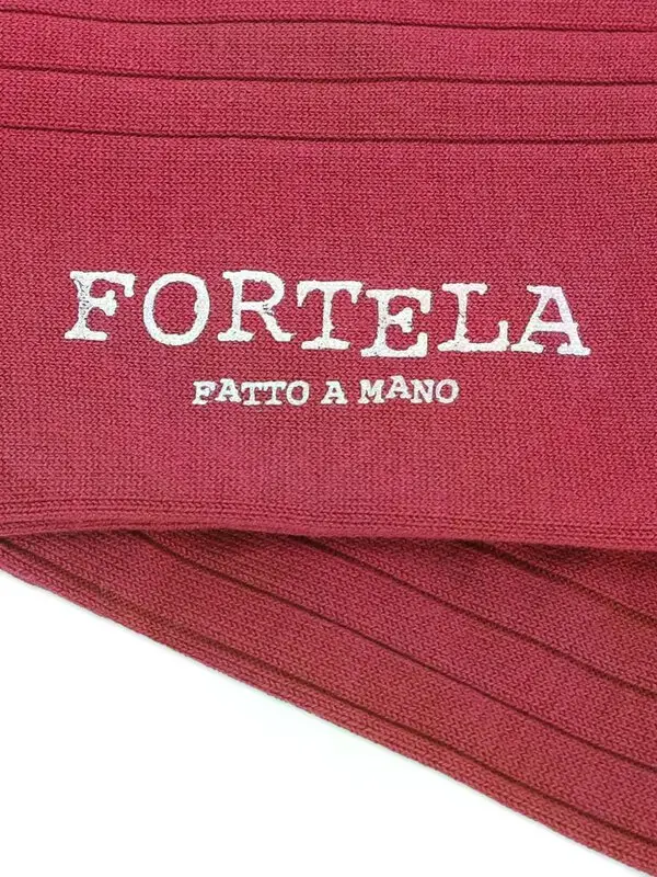 FORTELA Ribbed Socks - Red