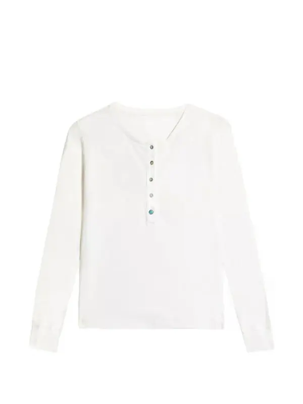 FORTELA Coralie Button Long-sleeve T-shirt - White
