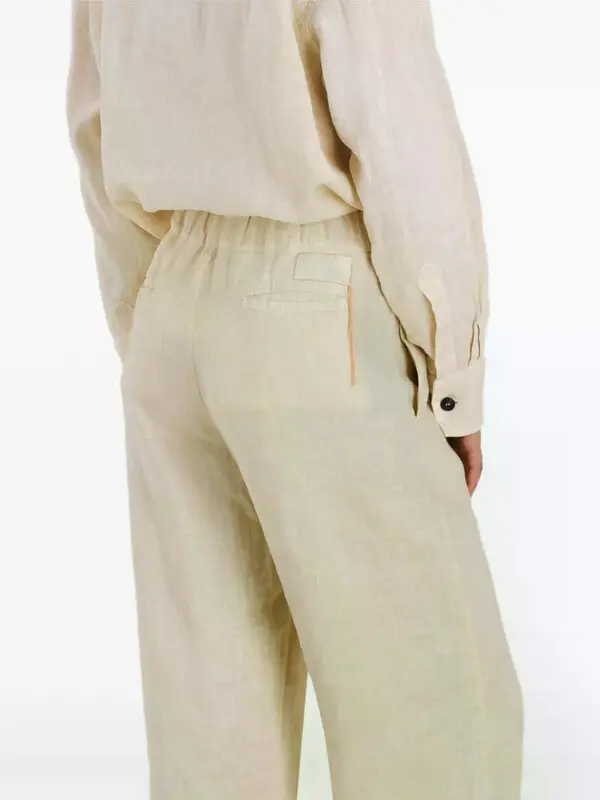FORTELA Drawstring Wide Leg Trousers - Neutrals