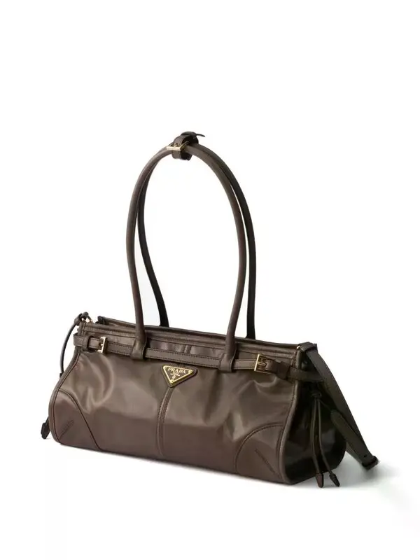 Prada Leather Bonnie Tote Bag - Brown