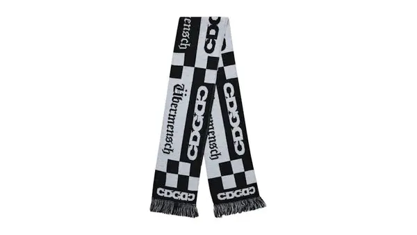Comme Des Garçons Gdragon Ubermensch Check Football Scarf - White/black
