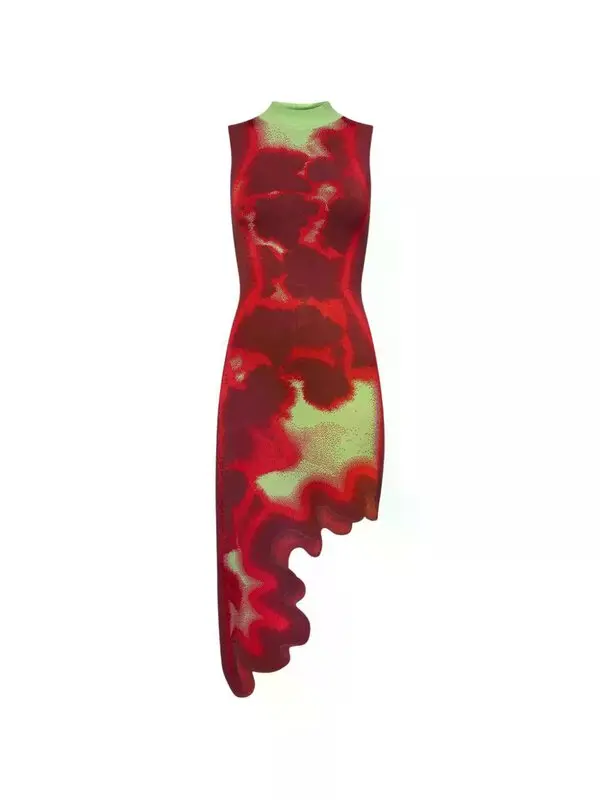 Ph5 Tie-dye Sleeveless Midi Dress - Red