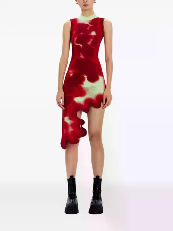 Ph5 Tie-dye Sleeveless Midi Dress - Red