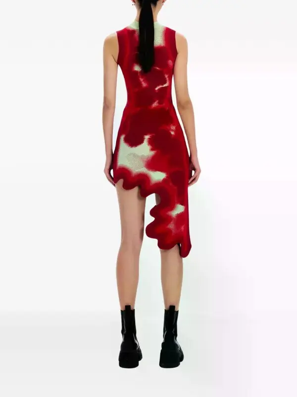 Ph5 Tie-dye Sleeveless Midi Dress - Red