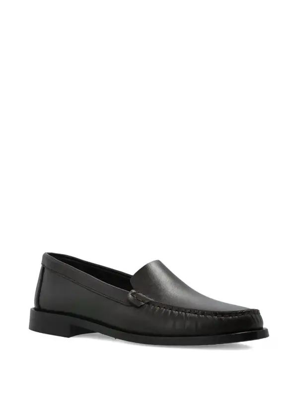 AeydĒ Arthur Topstitched Leather Loafers