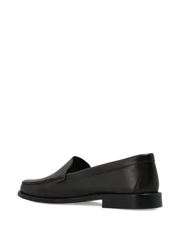 AeydĒ Arthur Topstitched Leather Loafers
