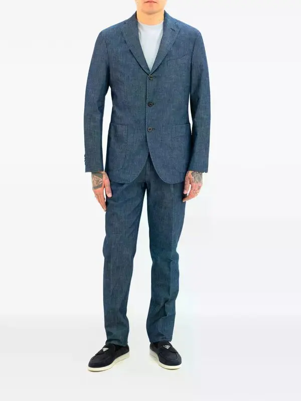 Boglioli Denim Single-breasted Suit - Blue