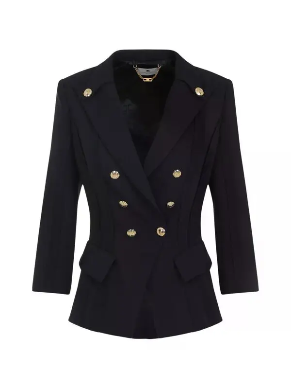 Elisabetta Franchi Button Double-breasted Jacket - Blue