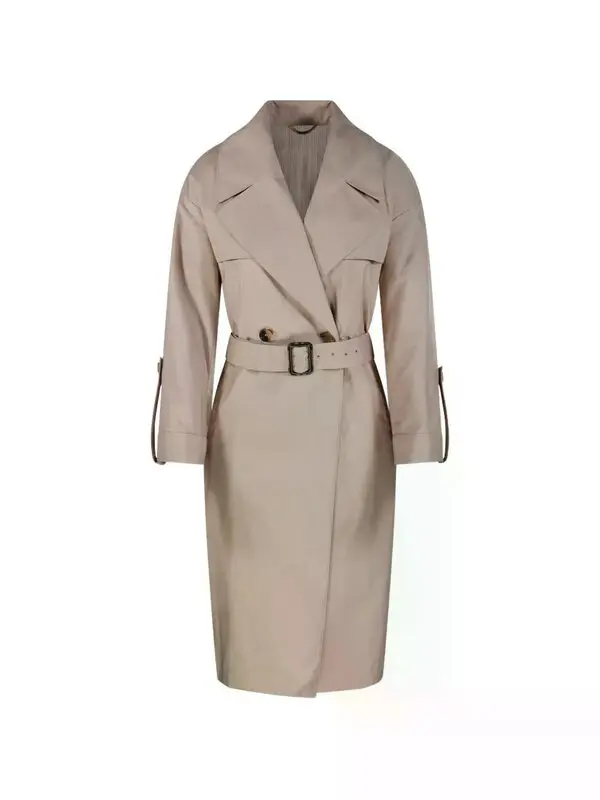 Max Mara Belted Double-breasted Coat - Neutrals