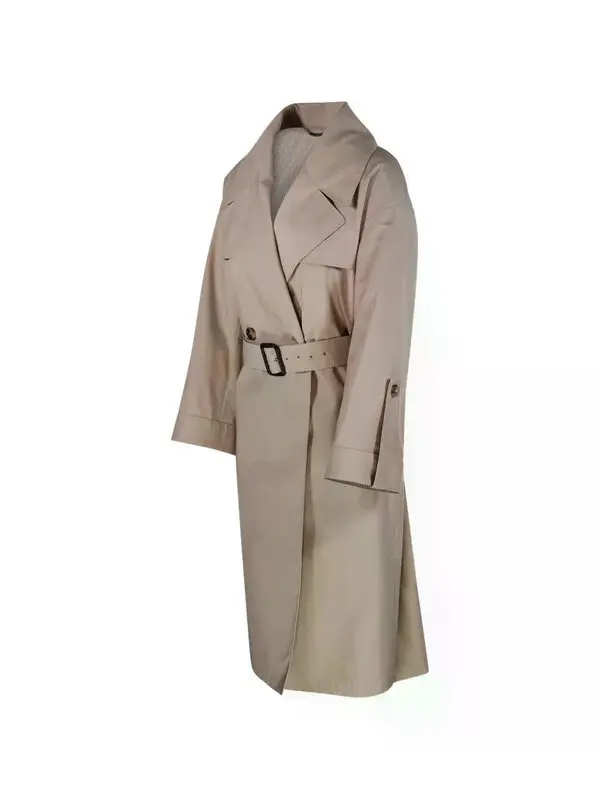 Max Mara Belted Double-breasted Coat - Neutrals