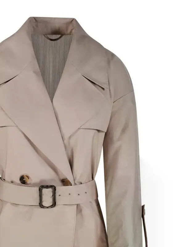 Max Mara Belted Double-breasted Coat - Neutrals