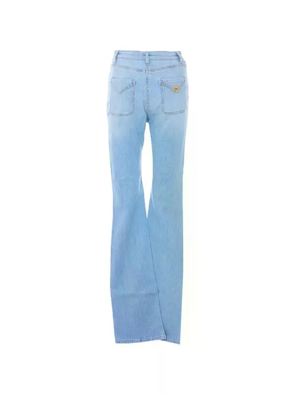 Elisabetta Franchi Flared Pocket Denim Trousers - Blue