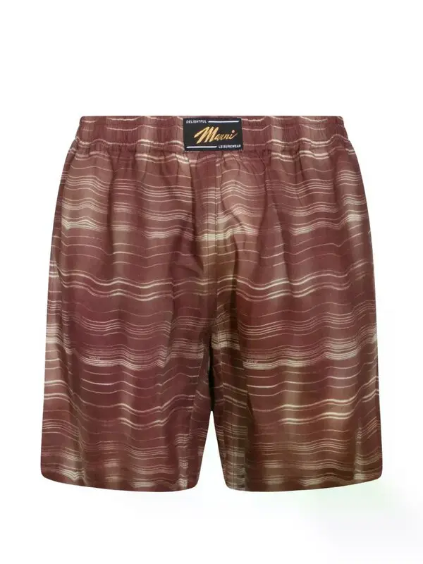 Marni Striped Ramie Shorts