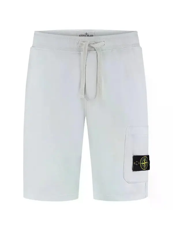 Stone Island Drawstring Logo-patch Shorts - Blue