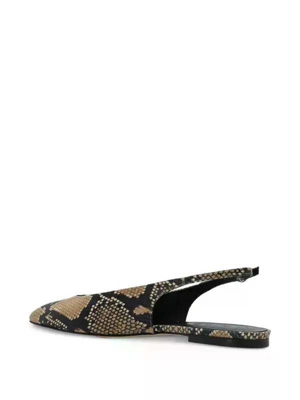 AeydĒ Snake-pattern Slingback Pumps - Neutrals