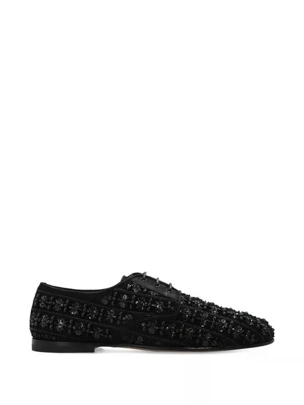 Dolce & Gabbana Embellished Lace-up Derby Shoes