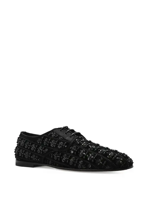 Dolce & Gabbana Embellished Lace-up Derby Shoes