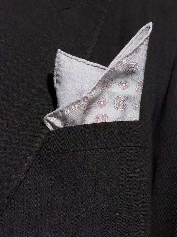 Eleventy Patterned Pocket Square - Neutrals