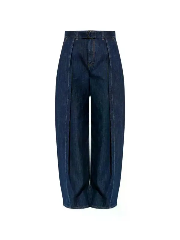 Loewe Belted Pleated Wide-leg Jeans