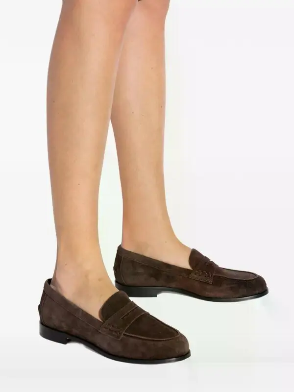 AeydĒ Suede Penny Loafers