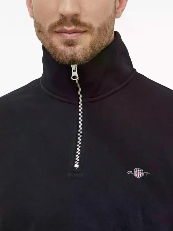 Gant Shield Half-zip Sweatshirt - Black