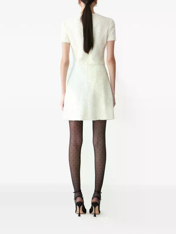 Carolina Herrera Pearl-embroidered Mini Dress