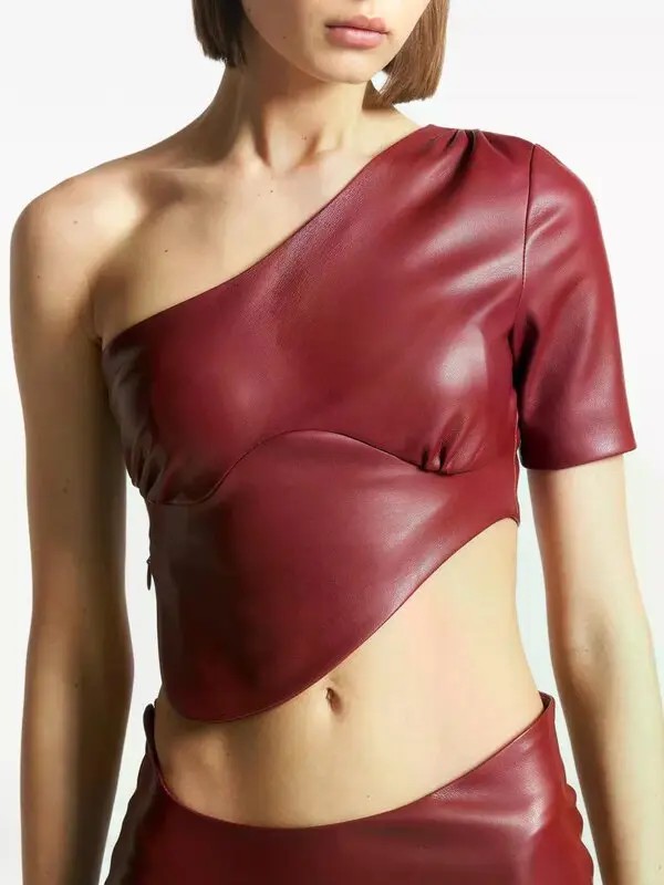 Manière De Voir Curved Hem Crop Top
