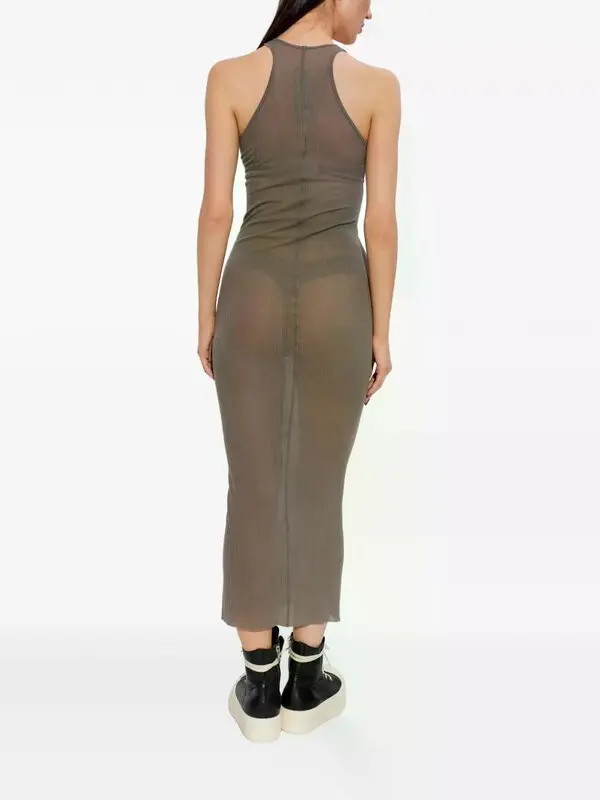 Rick Owens Racer Back Midi Dress - Grey