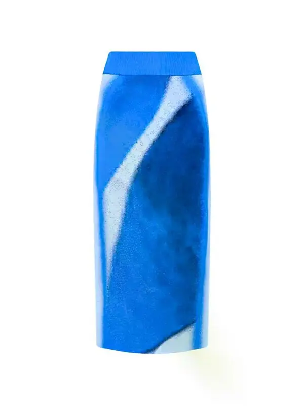 Ph5 Midi Skirt With Elastic Waistband - Blue