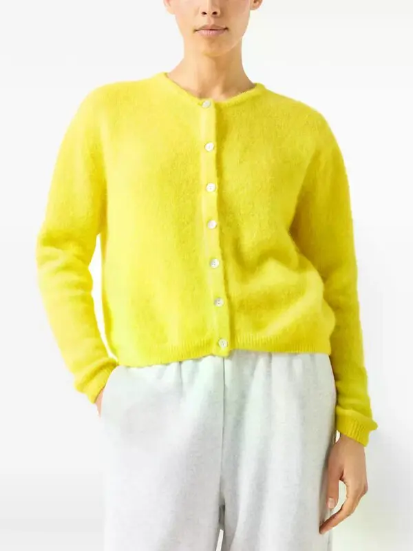 American Vintage Crew-neck Cardigan - Yellow