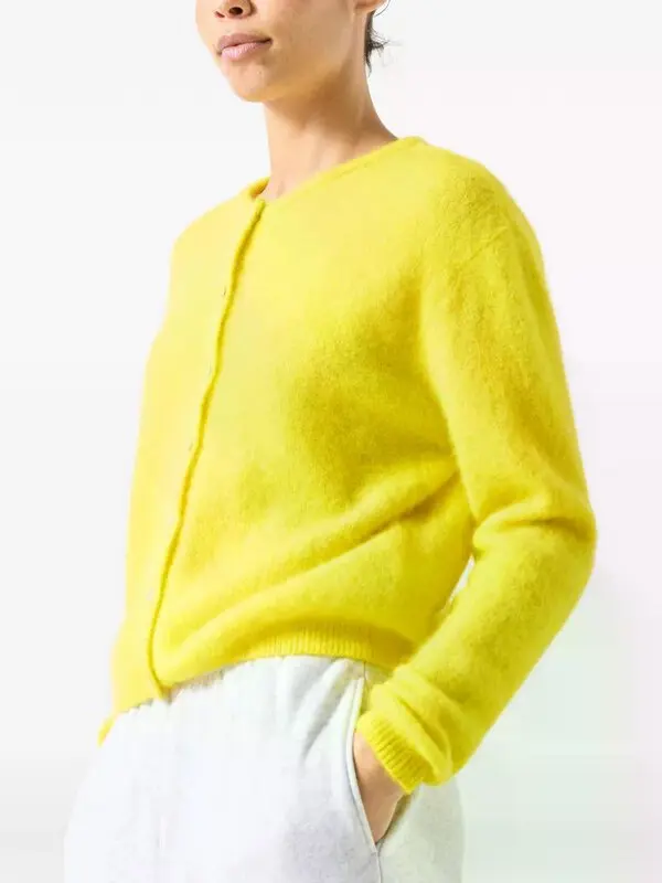 American Vintage Crew-neck Cardigan - Yellow