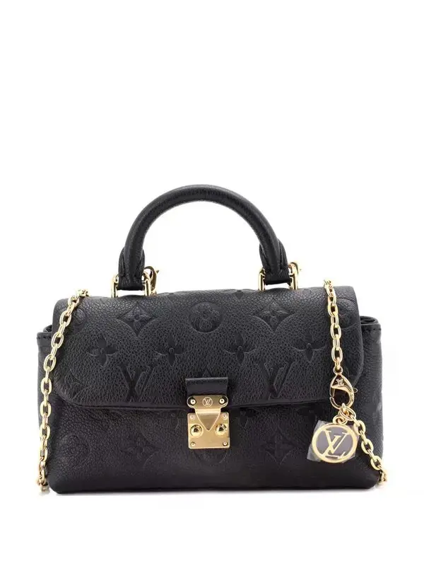LOUIS VUITTON Madeleine Nano Satchel Monogram Empreinte Leather - Black