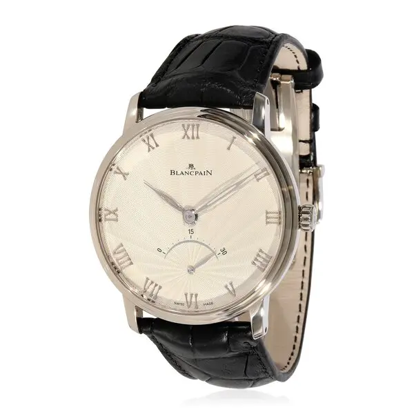 Blancpain Villeret Ultraplate 6653-1542-55b Watch In 18k White Gold - White_gold