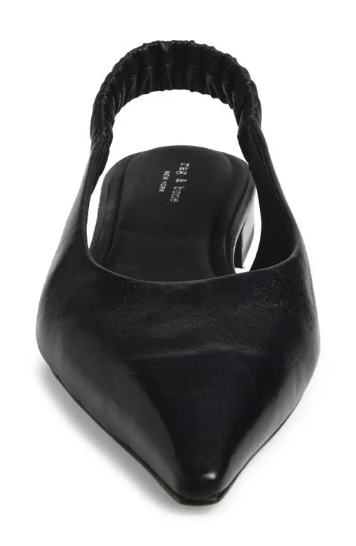 Rag & Bone Mercer Pointed Toe Slingback Flat - Black