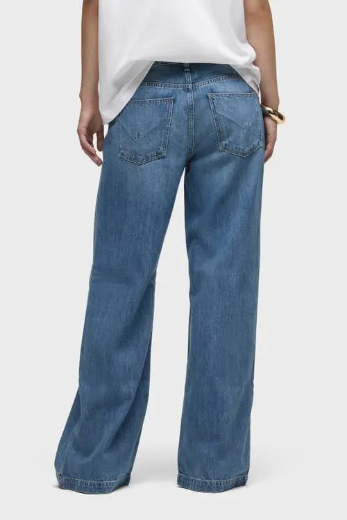 Hudson Jeans Rylee Drawstring Loose Straight Leg - Alloy