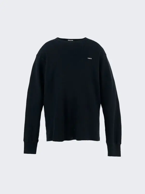 SAINT MXXXXXX Long Sleeve Thermal Top - Black
