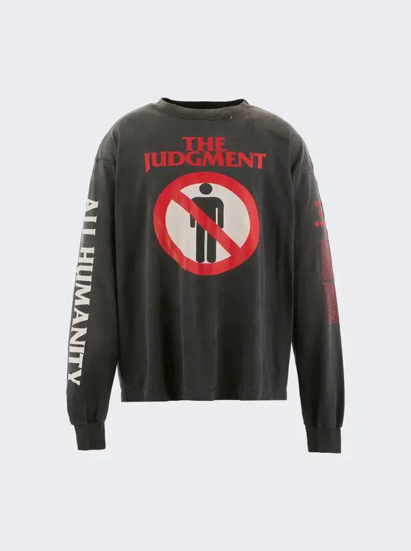 SAINT MXXXXXX The Judgment Long Sleeve Tee - Black