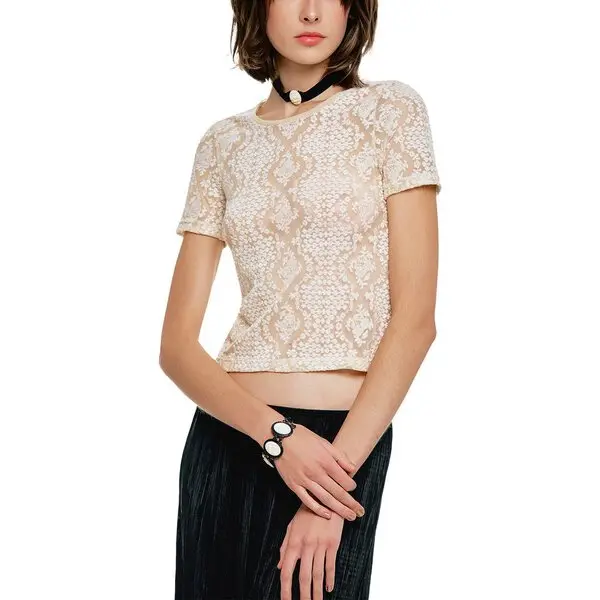 Anna Sui Victorian Lace Combo T-shirt